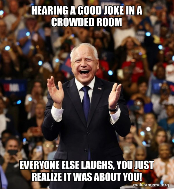 Hearing a good joke in a crowded room Everyone else laughs, you just ...