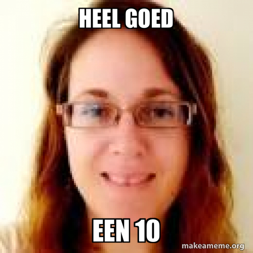 heel goed een 10 Meme Generator