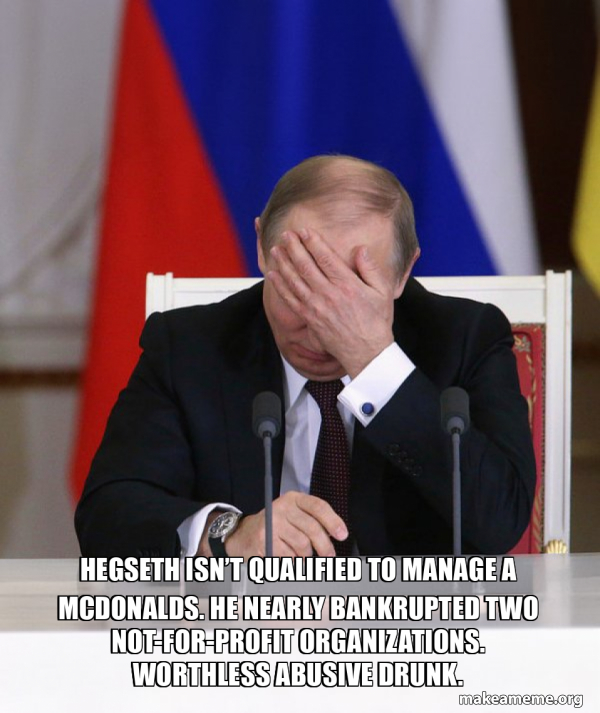 Hegseth isn’t qualified to manage a McDonalds. He nearly bankrupted two ...