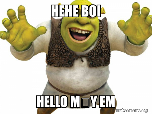 hehe boi hello mấy em - Shrek Meme Generator