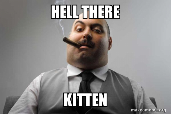 Hell there Kitten - Scumbag Boss Meme Generator