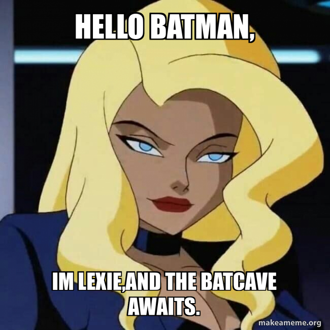 hello batman, im lexie,and the batcave awaits. | Make a Meme