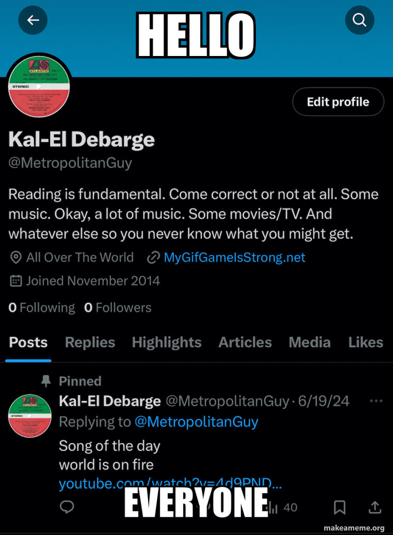 hello everyone Meme Generator