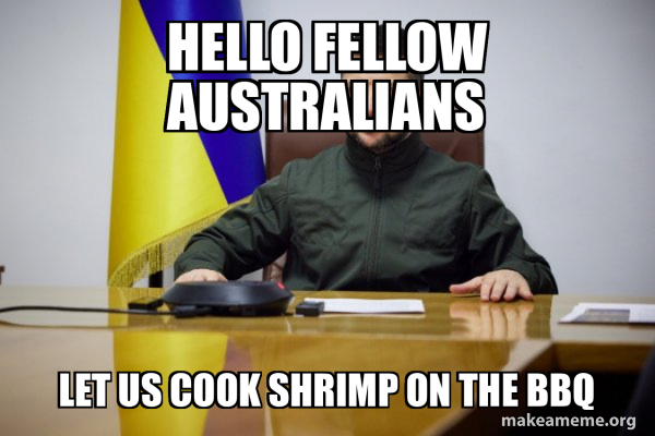 hello fellow Australians let us cook shrimp on the bbq - Volodymyr ...