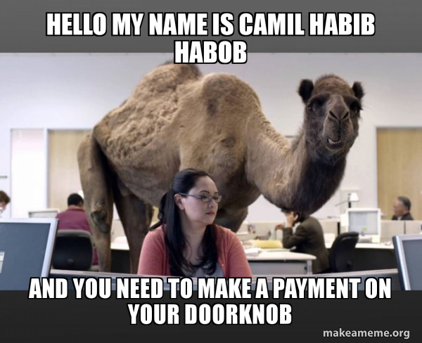 Hello my name is camil habib habob And you need to make a payment on ...
