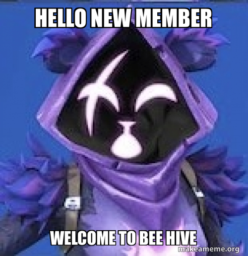 Hello new member Welcome to bee hive - Raven team leader welcome Meme ...