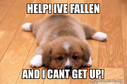 help! ive fallen and i cant get up! Meme Generator
