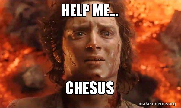 Help me... Chesus - Frodo it's over it's done Meme Generator