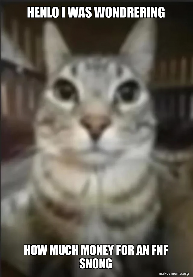 henlo i was wondrering how much money for an fnf snong Meme Generator