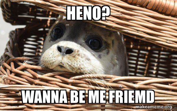 Heno? Wanna be me friemd - Impending Doom Seal Meme Generator