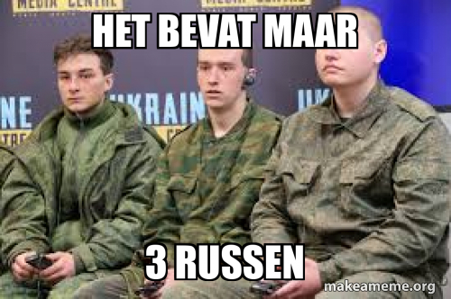 Het bevat maar 3 russen Meme Generator
