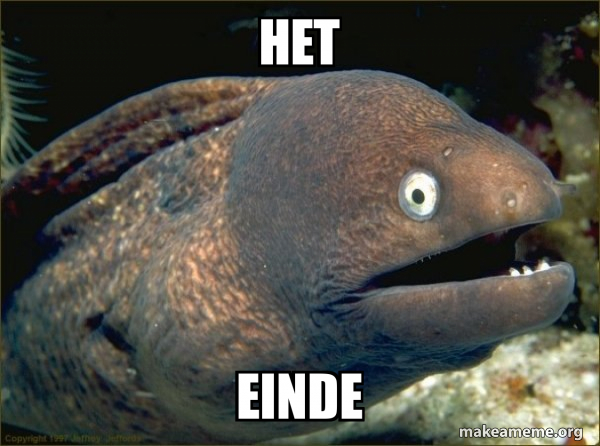 het einde - Bad Joke Eel Meme Generator