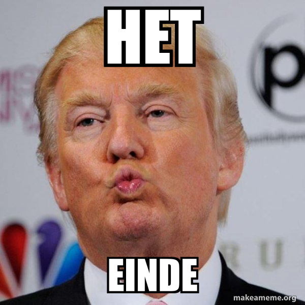 Het einde - Donald Trump Kissing Meme Generator