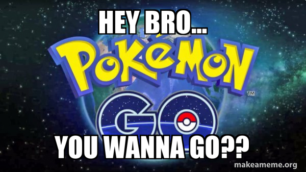 Hey bro... You wanna GO?? - Pokemon Go Meme Generator