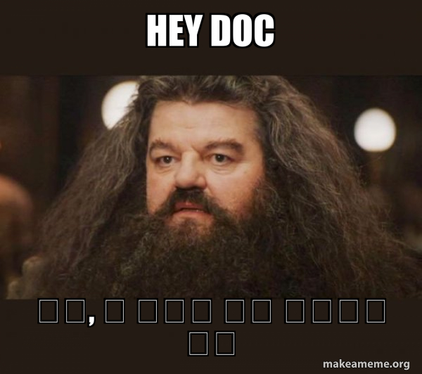 hey doc 이봐, 그 사람은 별로 시끄럽지 않아 - Hagrid - I should not have said that ...