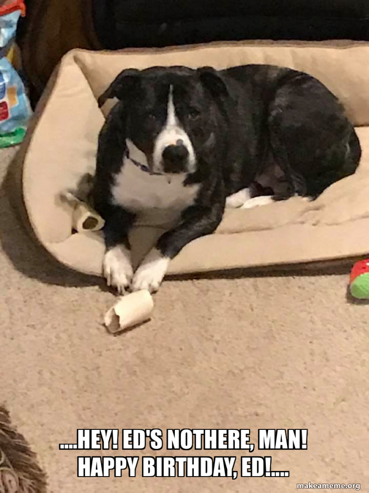 HEY! ED'S NOTHERE, MAN! HAPPY BIRTHDAY, ED!.... Meme Generator