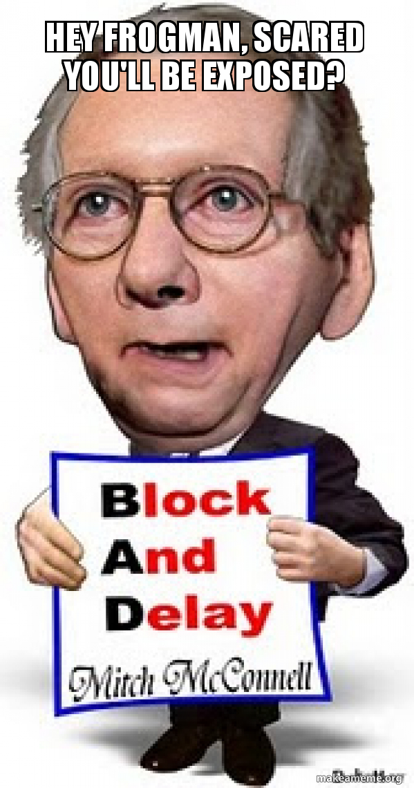 hey frogman, scared you'll be exposed? Meme Generator