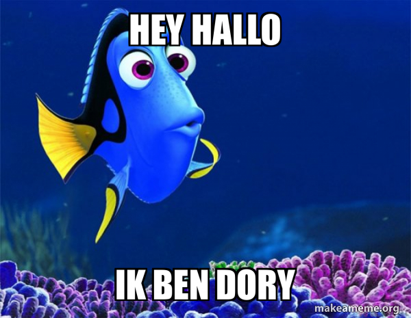 hey hallo ik ben dory - Dory from Nemo (5 second memory) Meme Generator