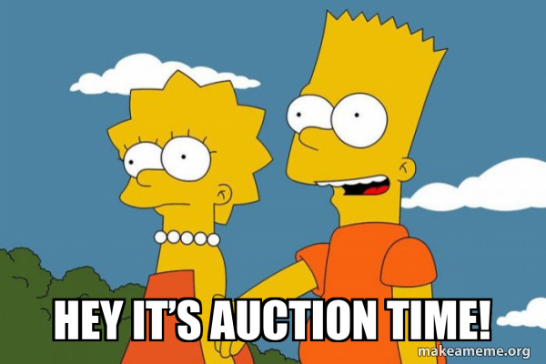 Hey it’s auction time! - Bart and Lisa Chat Meme Generator