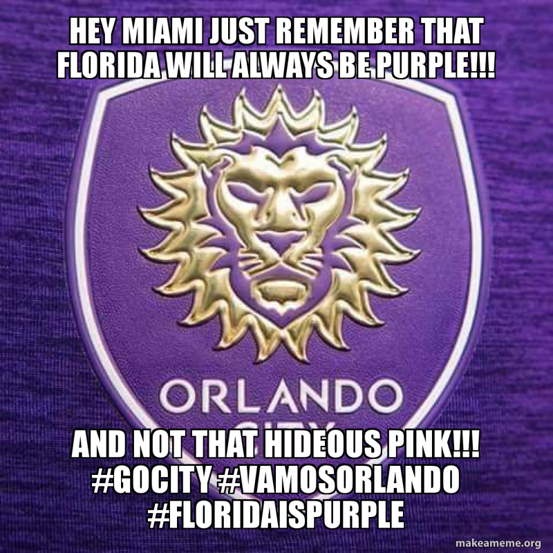 Hey miami just remember that Florida will always be purple!!! And not ...