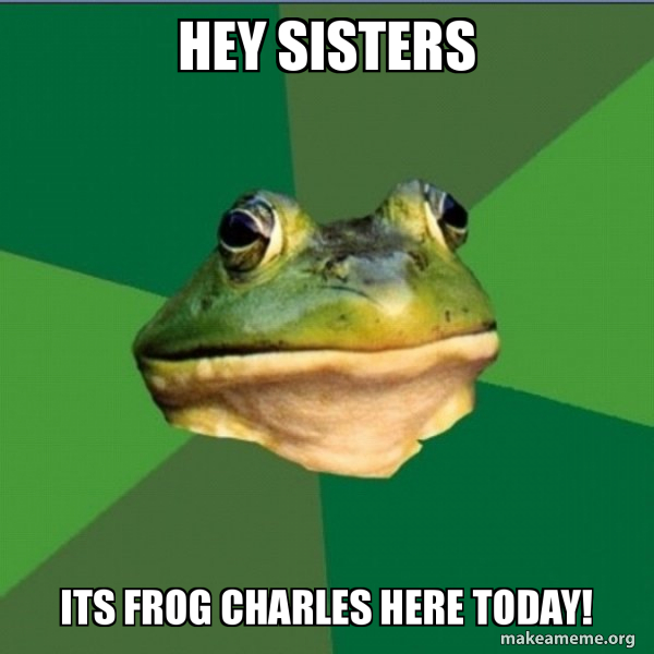Hey Sisters Its Frog Charles here today! - Foul Bachelor Frog Meme ...