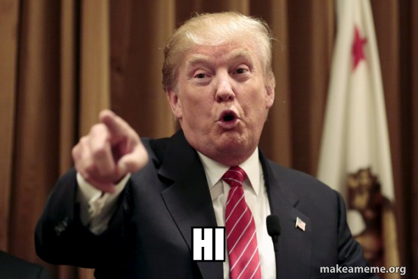 hi - Donald Trump Says Meme Generator