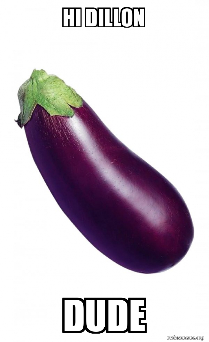 Hi Dillon Dude - Eggplant Meme Generator