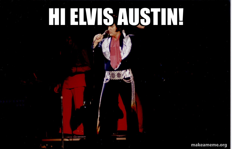 HI Elvis austin! Meme Generator