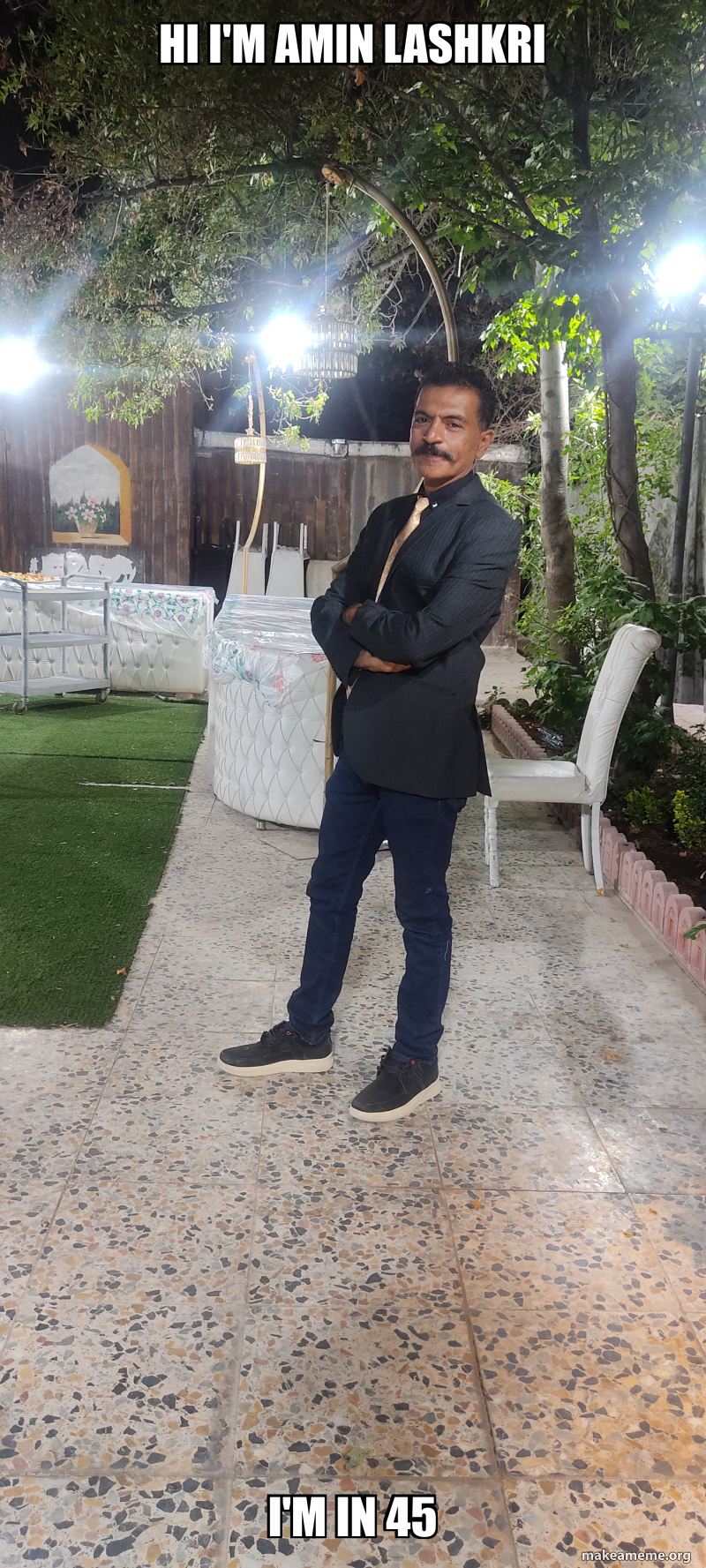 Hi I'm Amin lashkri I'm in 45 Meme Generator