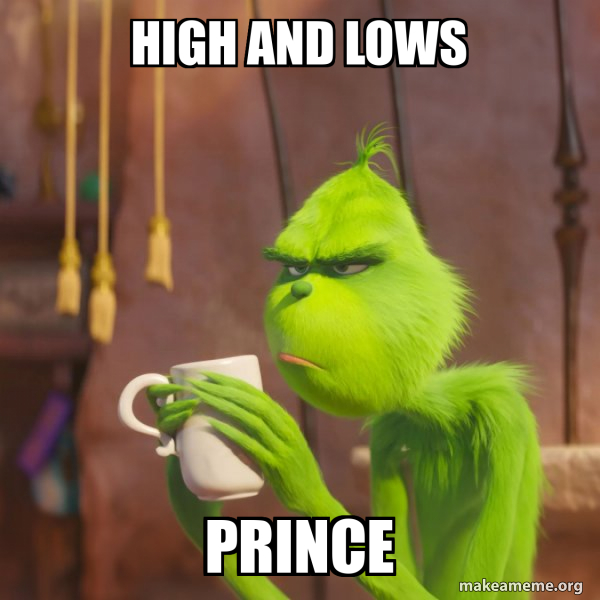 high and lows prince - Grinch Meme Generator