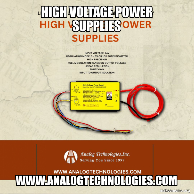 high voltage power supplies www.analogtechnologies.com - Experience ...