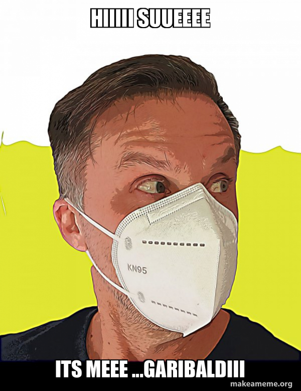 Hiiiii Suueeee Its meee ...Garibaldiii - Face Masks Meme Generator