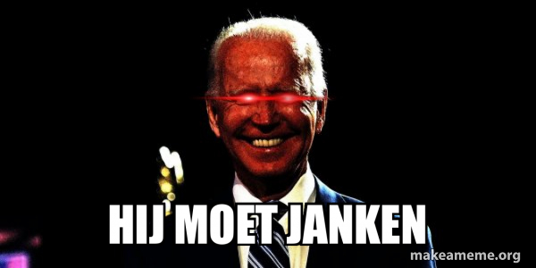 hij moet janken - Dark Brandon Meme Generator