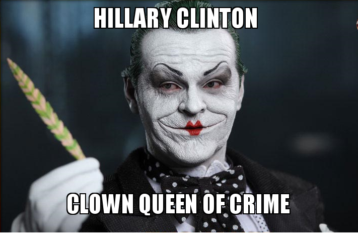 Hillary Clinton Clown Queen of Crime Meme Generator