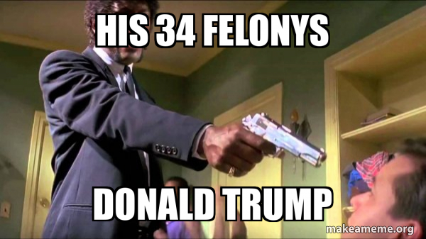His 34 Felonys Donald Trump - Samuel L. Jackson Say What Meme Generator