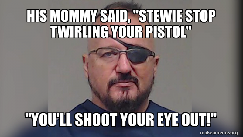 his mommy said, "stewie stop twirling your pistol" "you'll shoot your ...