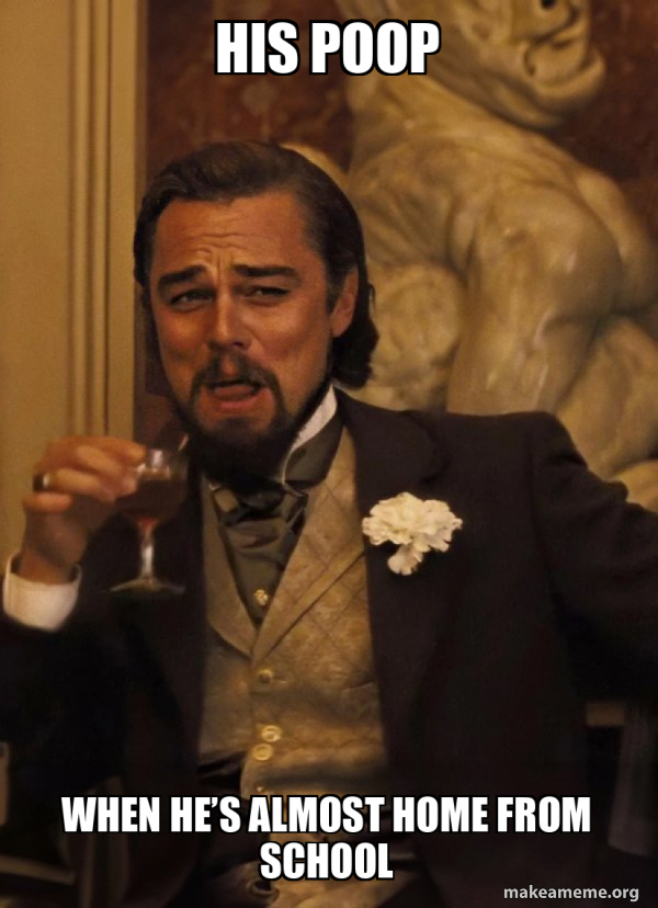 His poop When he’s almost home from school - Leonardo DiCaprio Laughing ...
