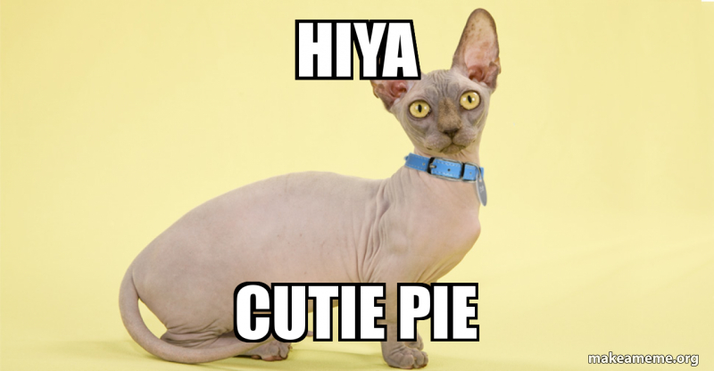 Hiya CUTIE PIE Meme Generator