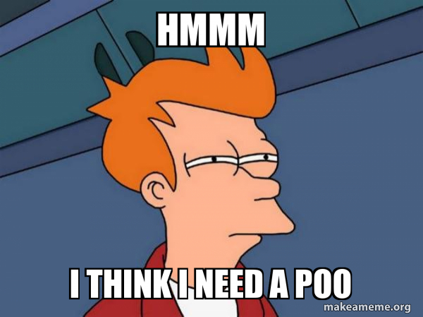 Jobby Memes Hmmm I Think I Need A Poo Futurama Fry Meme Generator