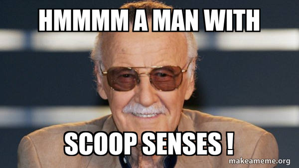 Hmmmm a man with Scoop senses ! - Stan Lee Meme Generator