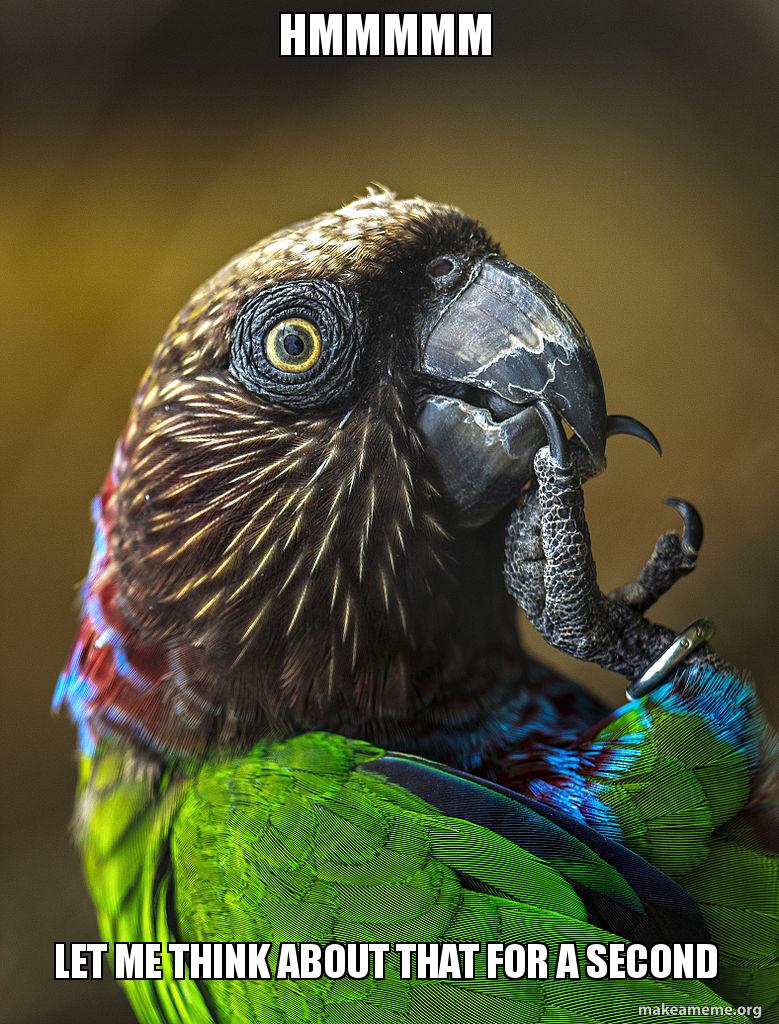 Hmmmmm Let me think about that for a second Meme Generator