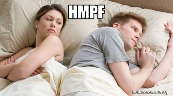 hmpf - Couple thinking in bed Meme Generator