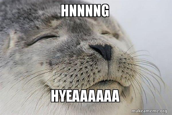 HNNNNG HYEAAAAAA - Satisfied Seal Meme Generator
