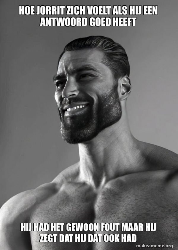Hoe jorrit zich voelt als hij een antwoord goed heeft hij had het ...