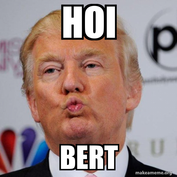 hoi bert - Donald Trump Kissing Meme Generator