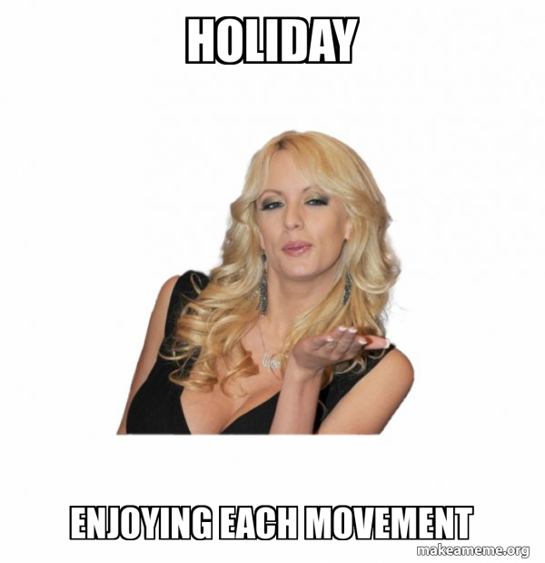 holiday enjoying each movement - Stormy Daniels Meme Generator