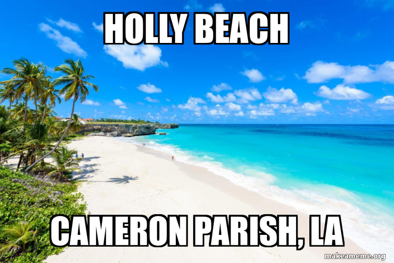 Holly beach Cameron Parish, LA Meme Generator