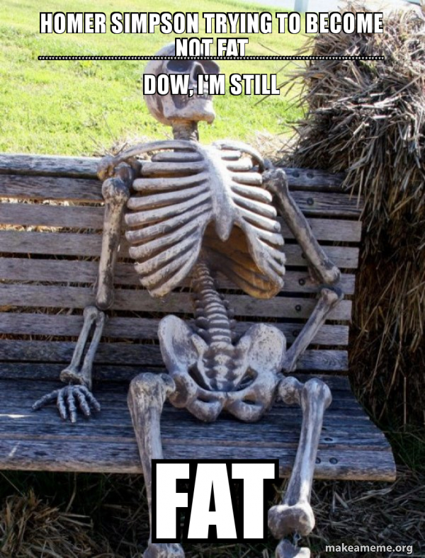 Homer Simpson trying to become not fat