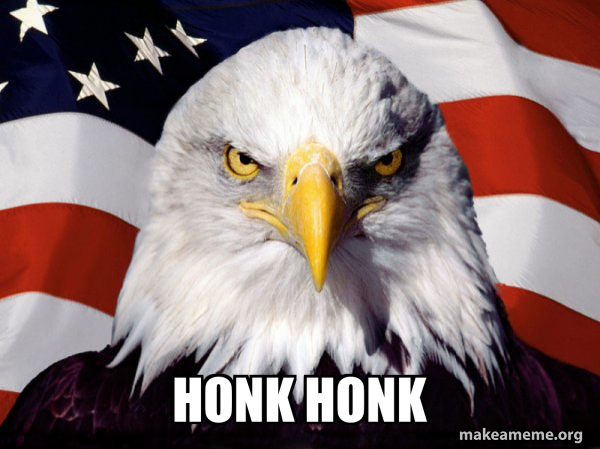 honk honk - American Pride Eagle Meme Generator