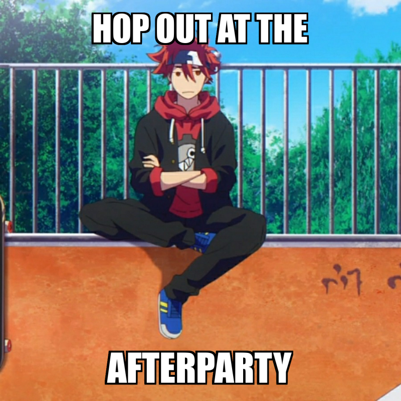 hop out at the afterparty Meme Generator